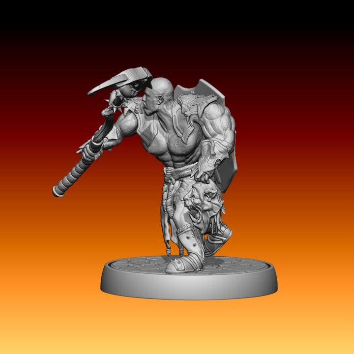 3D Printable Barbarian Orc slayer by Figures3d
