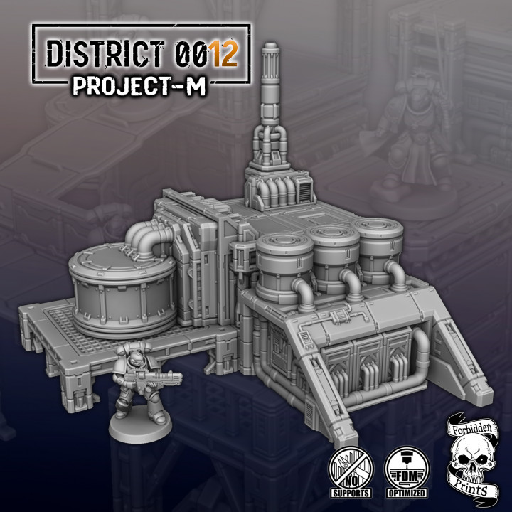 3D Printable District 0012 Project-M Sample 3 by Forbidden Prints