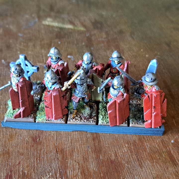 3D Printable Skeleton Infantry miniatures (32mm, modular) by Juhász Gergely