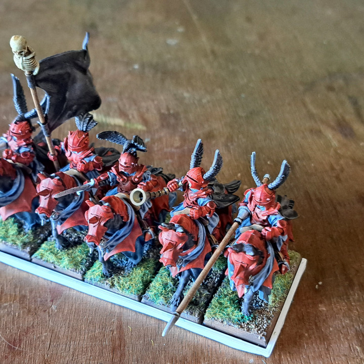 3D Printable Vampire Cavalry miniatures (32mm, modular) by Juhász Gergely