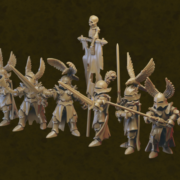 3D Printable Vampire Infantry miniatures (32mm, modular) by Juhász Gergely