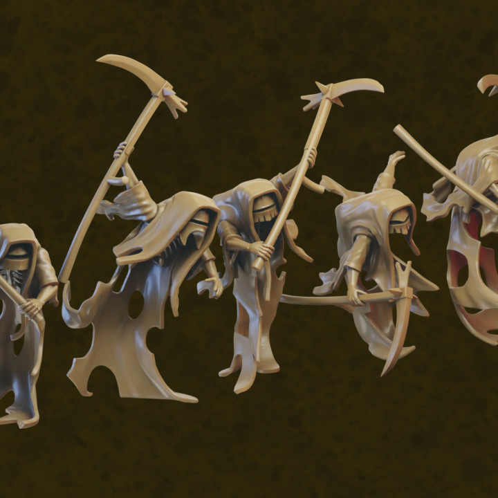 3D Printable Wraith miniatures (32mm, modular) by Juhász Gergely