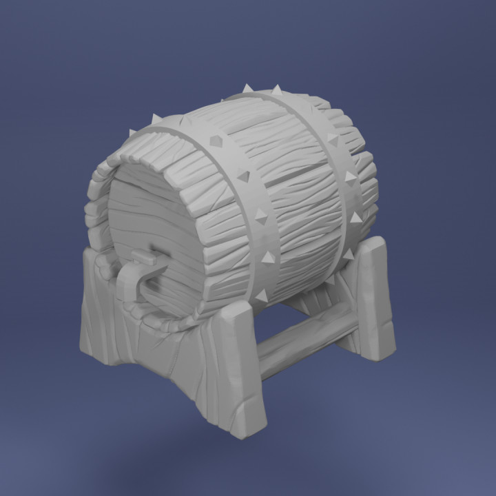 3D Printable Barrel Stand by Auto Generate