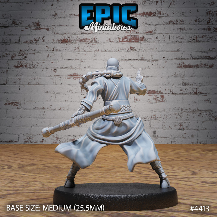 3D Printable Element Monk Air Set / Airy Fighter / Martial Art Warrior ...