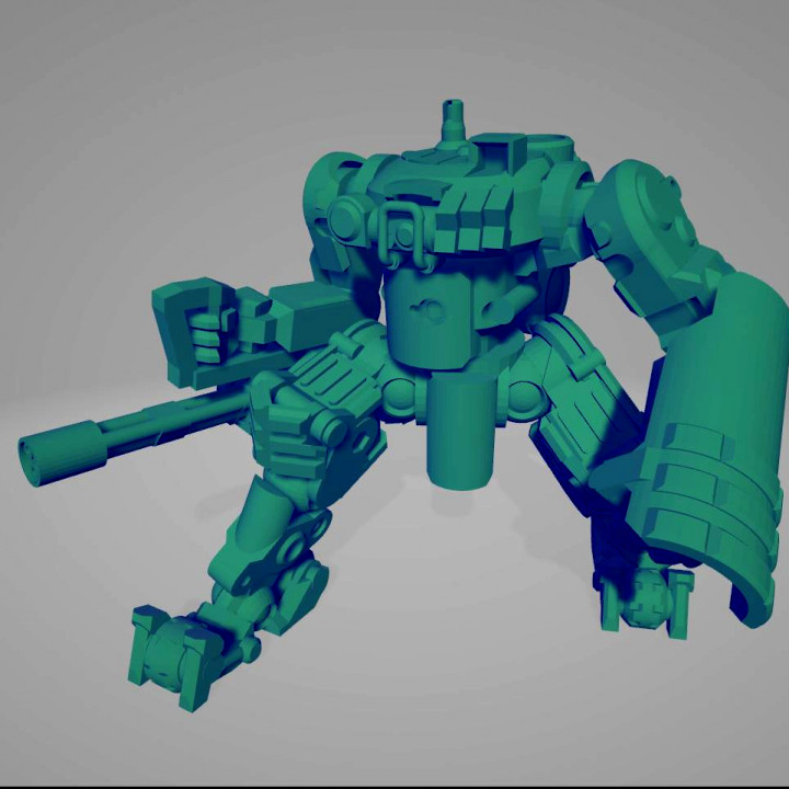 3D Printable Babil BCV: Gatling gun Loadout (Mech) by Rattapoom Kotchapong