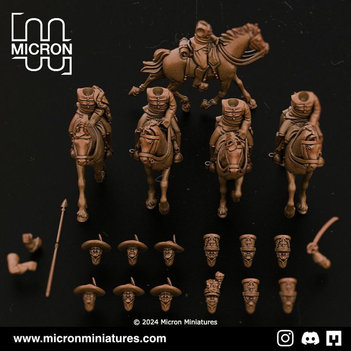 3D Printable Spanish Lancers by Micron Miniatures