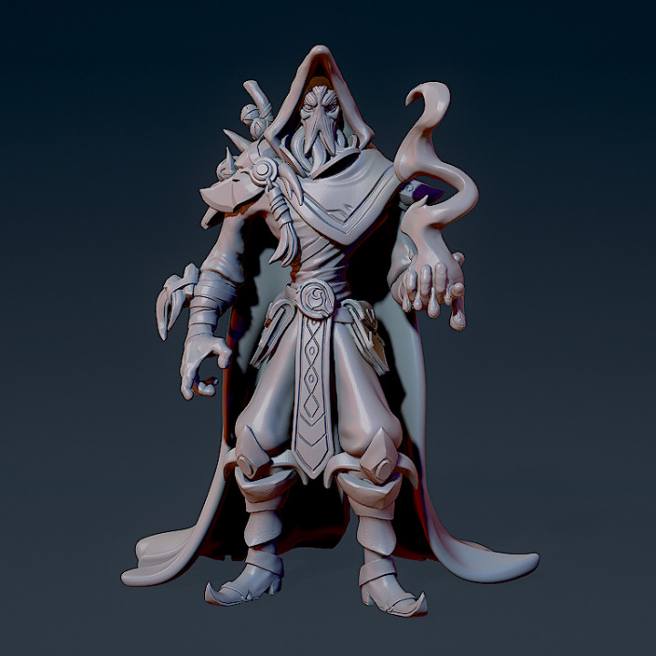 3D Printable Dark Mage by MiniShev