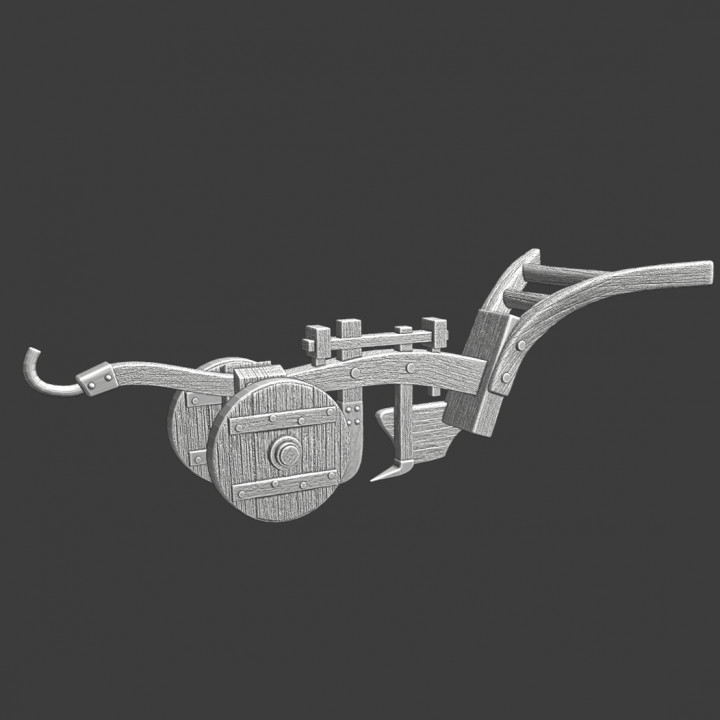 3D Printable Medieval plough model by Northern Crusades Miniatures
