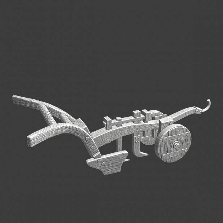 3D Printable Medieval plough model by Northern Crusades Miniatures