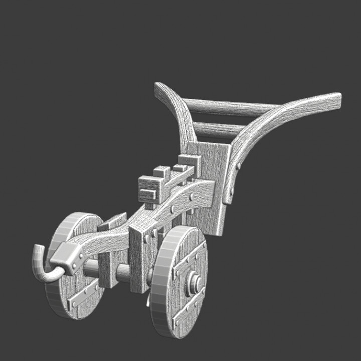 3D Printable Medieval plough model by Northern Crusades Miniatures