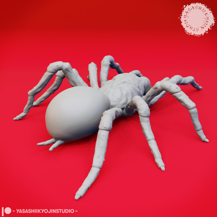 3D Printable Giant Spider - Tabletop Miniature by YKS Miniatures