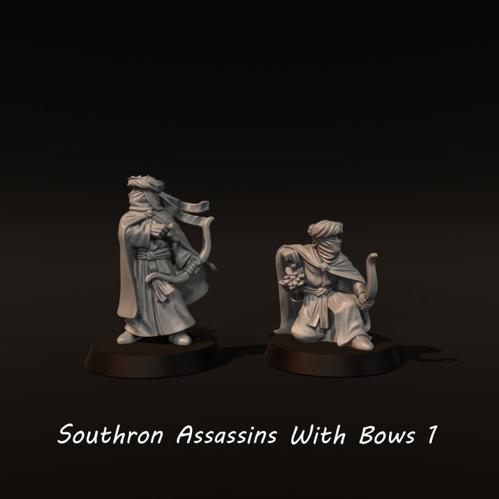3D Printable Southron Assassins With Bows 1 by Medbury Miniatures