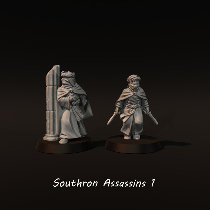 3D Printable Southron Assassins 1 by Medbury Miniatures