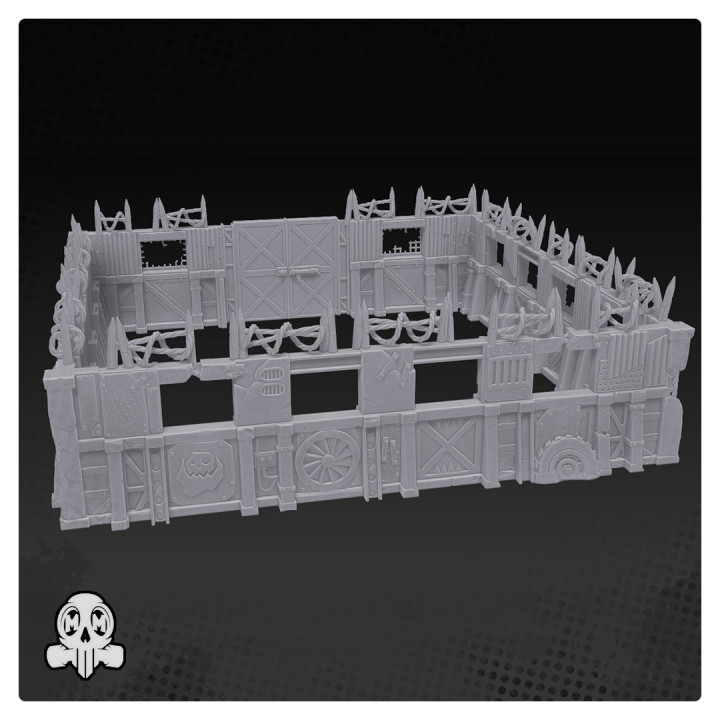 3D Printable Modular Orc Stockades Kit by Malicious Mini's