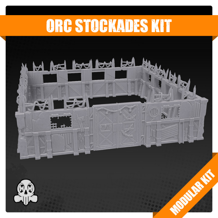 3D Printable Modular Orc Stockades Kit by Malicious Mini's