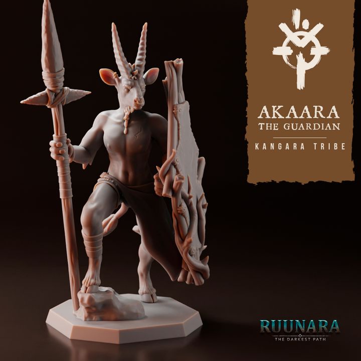 3D Printable RUUNARA - Akaara, the guardian by EVOD - RUUNARA