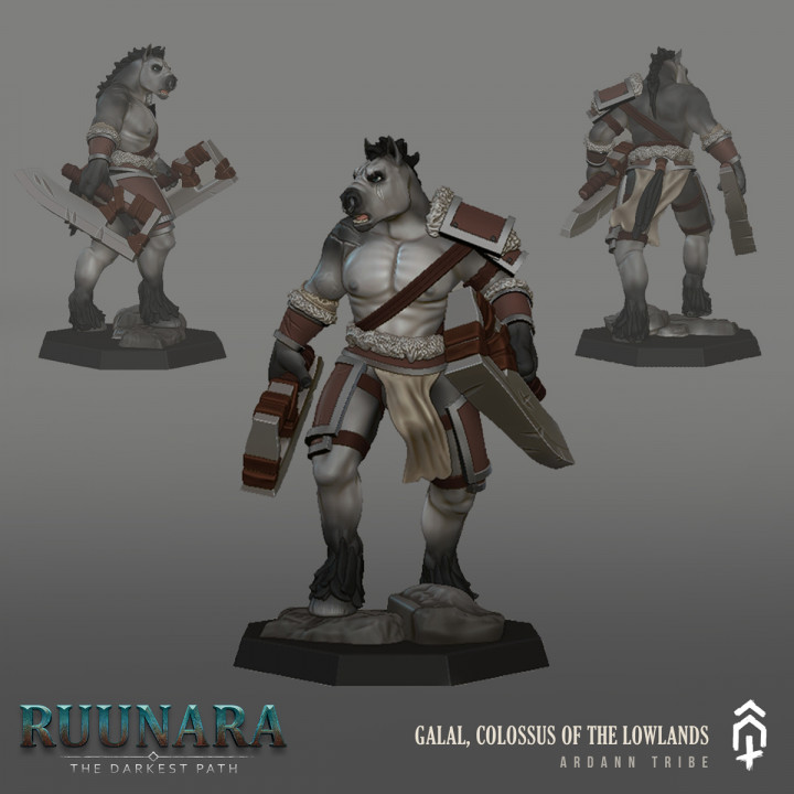 3D Printable RUUNARA - Galal, Colossus of the lowlands by EVOD - RUUNARA