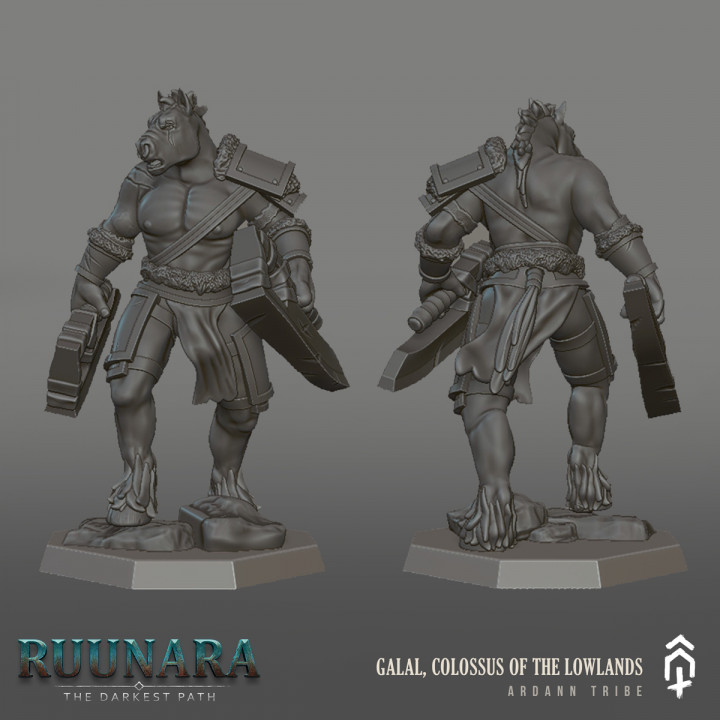 3D Printable RUUNARA - Galal, Colossus of the lowlands by EVOD - RUUNARA