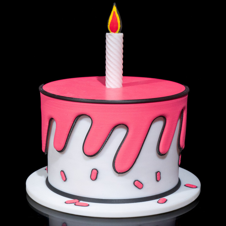 3D Printable Birthday Cake Container by Stlflix