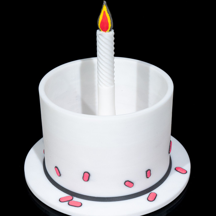 3D Printable Birthday Cake Container by Stlflix