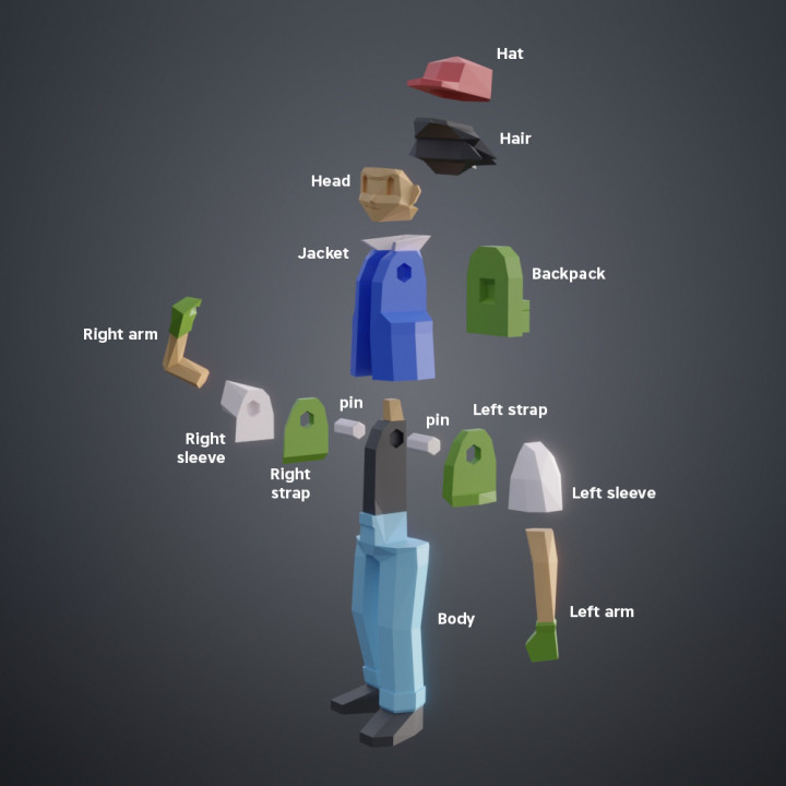 3D Printable Low Poly Ash, Misty and Brock from Pokemon! by 3Demon