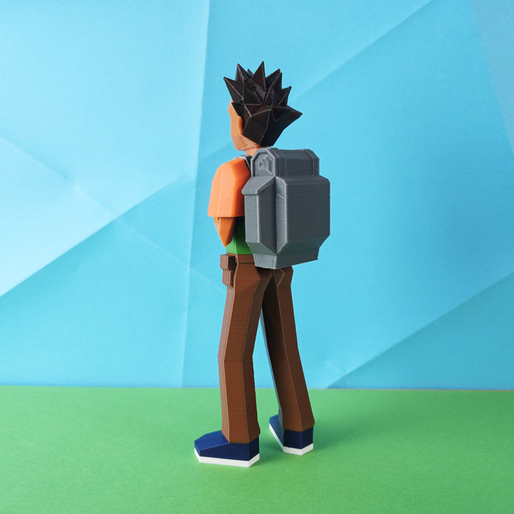 3D Printable Low Poly Ash, Misty and Brock from Pokemon! by 3Demon