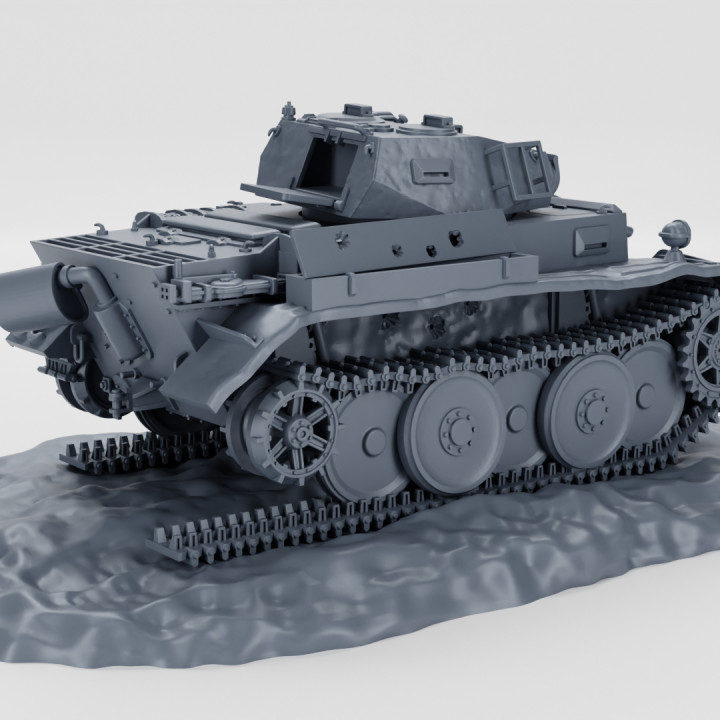 3D Printable Destroyed Panzer II Ausf.L «Luchs» (Germany, WW2) by Wargame3d