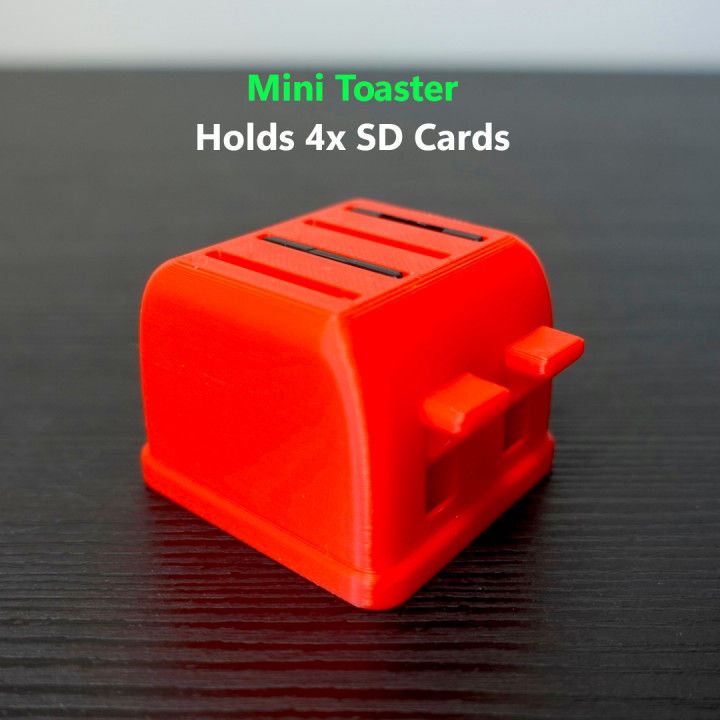 3D Printable 4x Mini Toaster (SD Cards) by MysticMesh3D