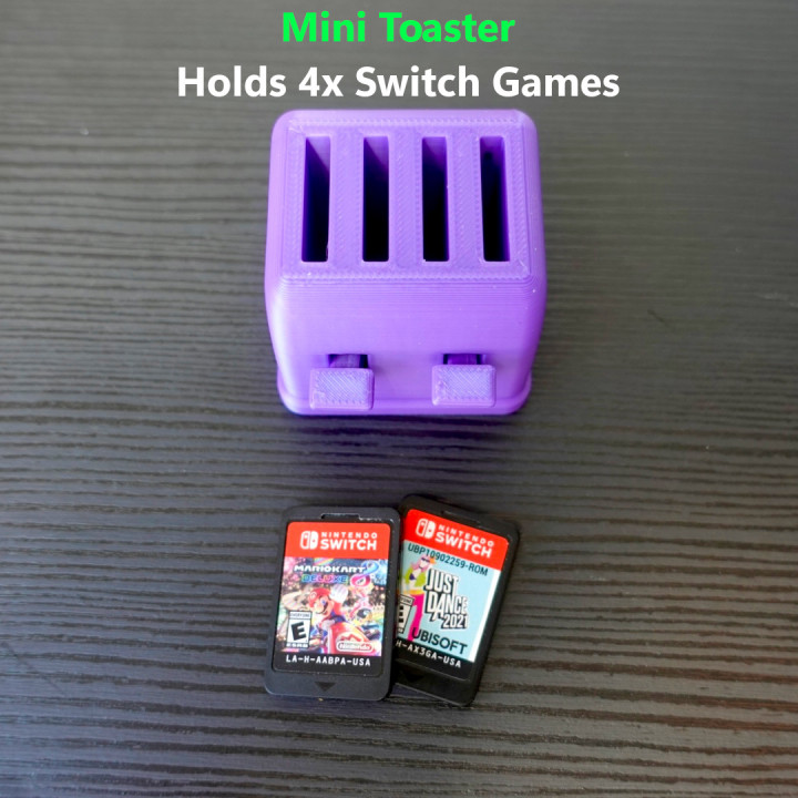 3D Printable 4x Mini Toaster (Switch Games) by MysticMesh3D