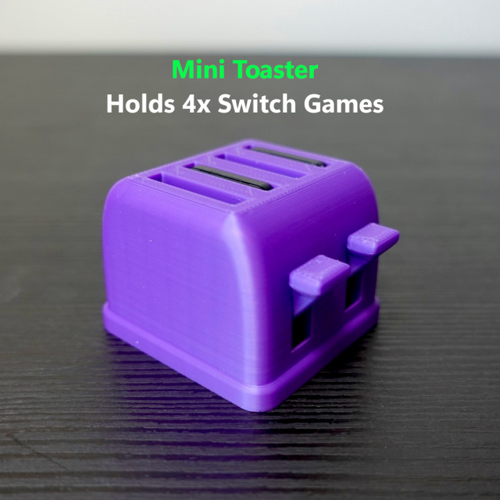 3D Printable 4x Mini Toaster (Switch Games) by MysticMesh3D