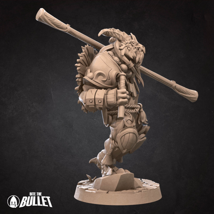 3D Printable Dragonborn Monk (4 Versions) by Bite the Bullet