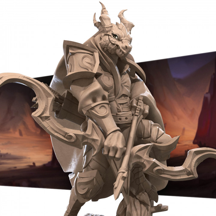 3D Printable Dragonborn Ranger (2 Versions) by Bite the Bullet