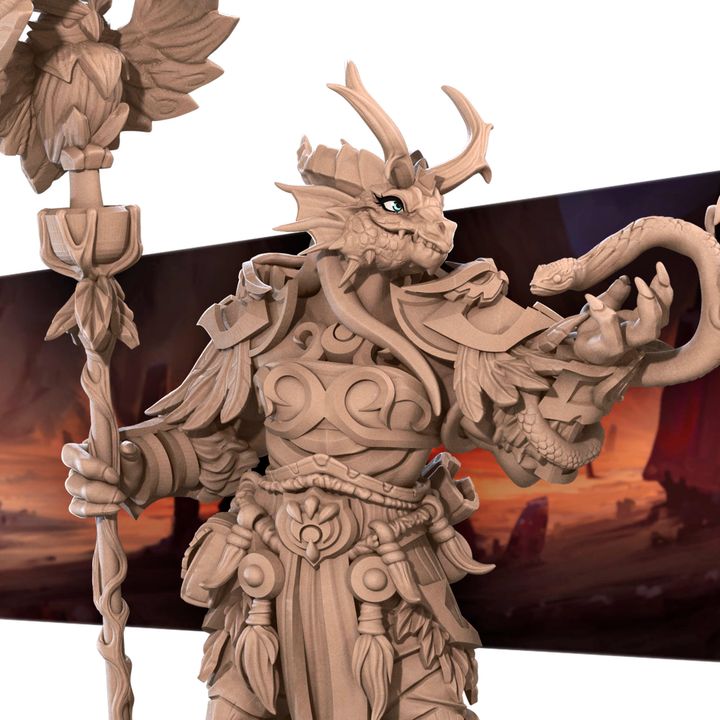 3D Printable Dragonborn Druid by Bite the Bullet