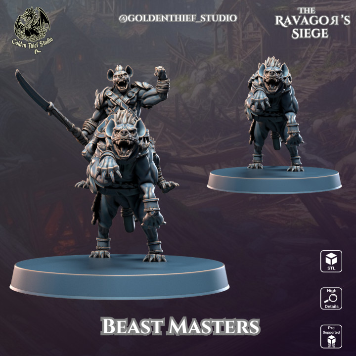 3D Printable Beastmasters - Ravagors | 3D Printable STL Gnoll Creatures ...