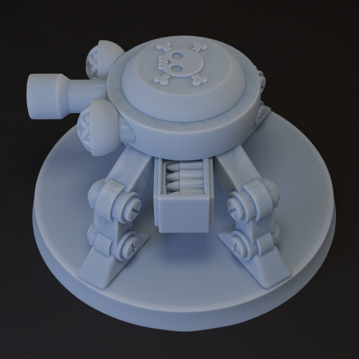 3D Printable Grimm's mining corporation sentry gun by The Cackling ...