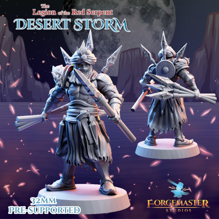 3D Printable Desert Human Battle Master Warrior - Coulahudin - The ...