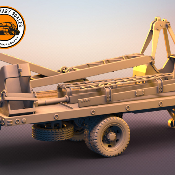 3D Printable Trailer for White 666 with crane with accessories by ...