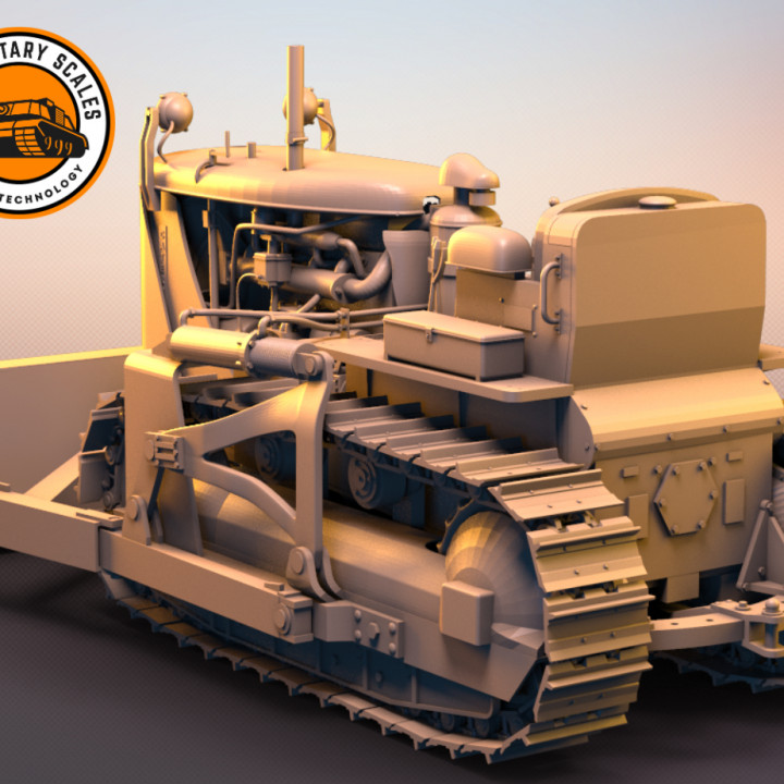 3D Printable U.S. Army bulldozer D7 by MilitaryScales