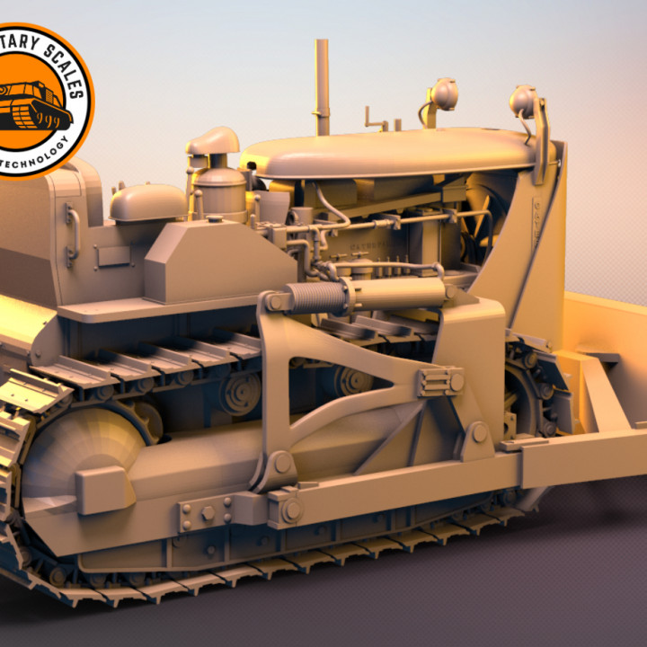 3D Printable U.S. Army bulldozer D7 by MilitaryScales