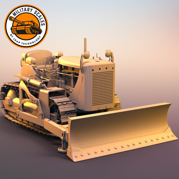 3D Printable U.S. Army bulldozer D7 by MilitaryScales