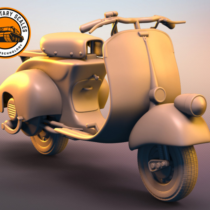3D Printable Vespa scooter by MilitaryScales