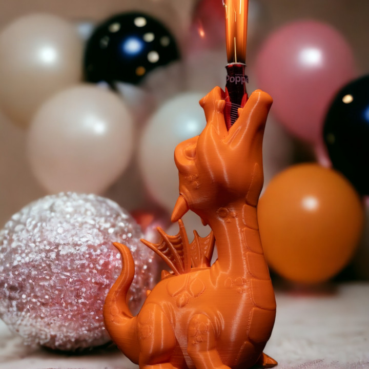 3D Printable Dragon Cake Topper by Stlflix