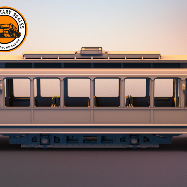 3D Printable WWII street tram Berlin by MilitaryScales