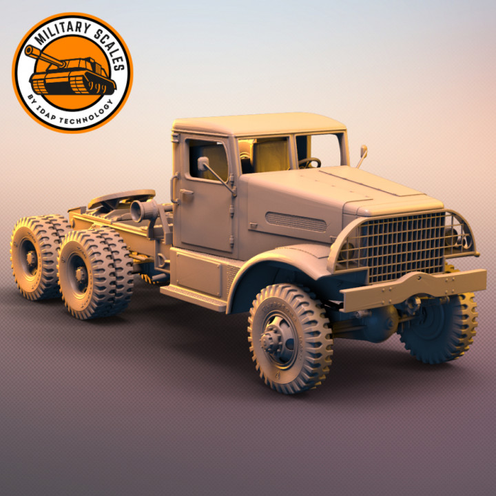 3D Printable White 666 tractor truck hard top by MilitaryScales