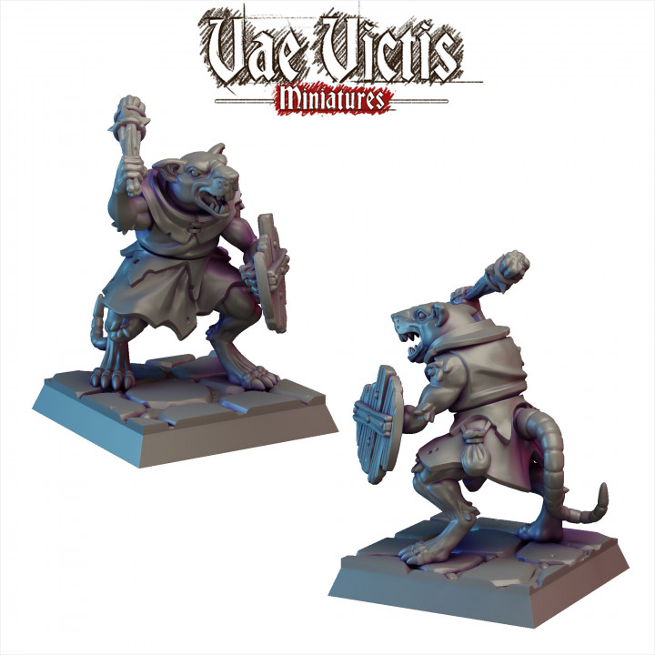 3D Printable Ratfolk #02 [PRE-SUPPORTED] by Vae Victis Miniatures