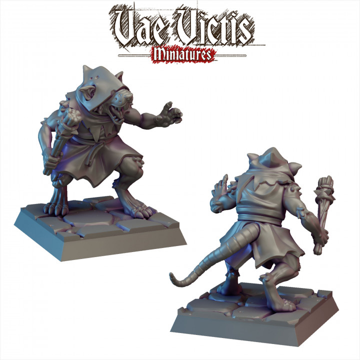 3D Printable Ratfolk #04 [PRE-SUPPORTED] by Vae Victis Miniatures