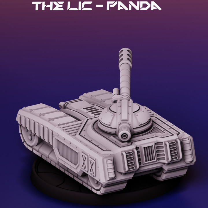 3D Printable The LIC - Panda Heavy Tank by The Lelanian Industrial Complex