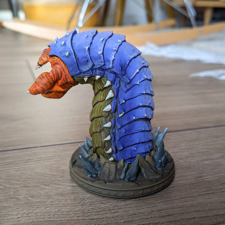 3D Print of Worm - Ice - May 2024 - Uncharted Kingdoms by asebal