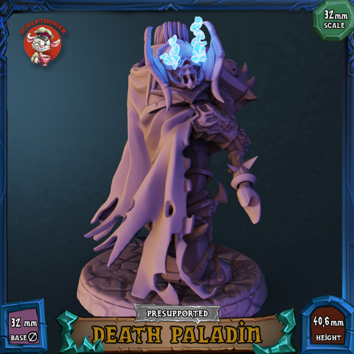 3D Printable Death Paladin - 32mm scale pre-supported miniature by ...