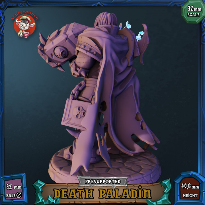 3D Printable Death Paladin - 32mm scale pre-supported miniature by ...